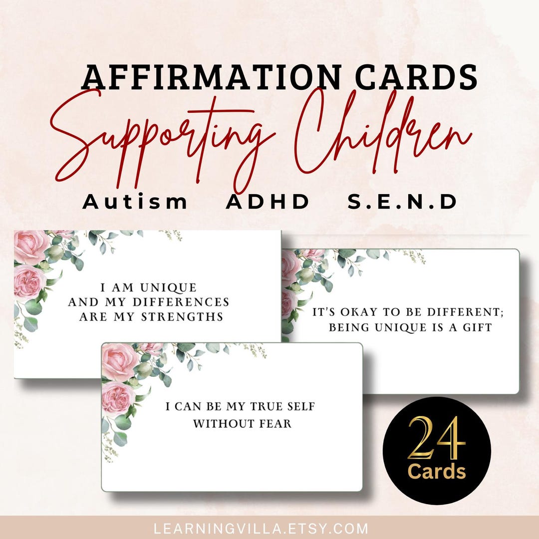 Empowering Affirmation Cards for Autism & ADHD: Self Love Deck - Etsy