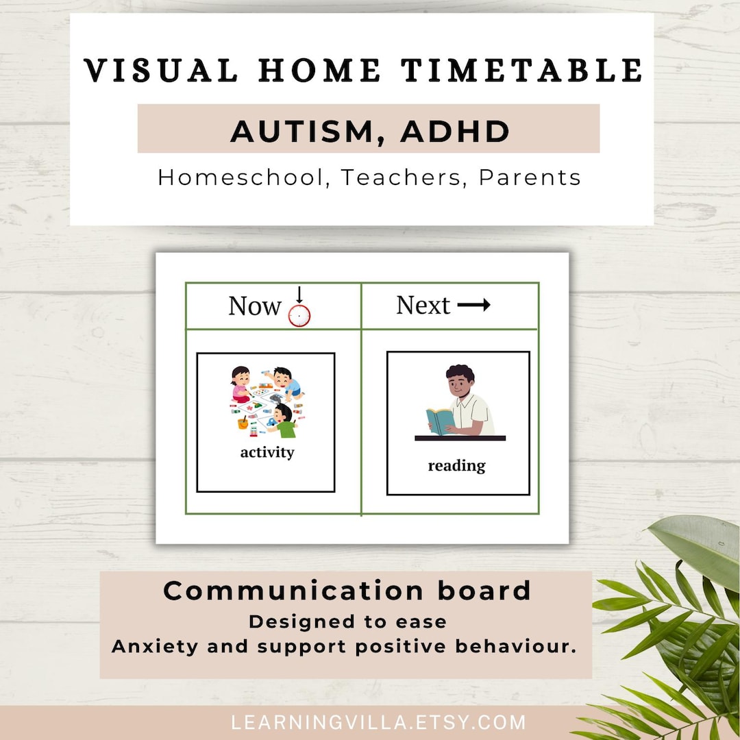 Visual Timetable for Children With Autism & ADHD Communication Board ...