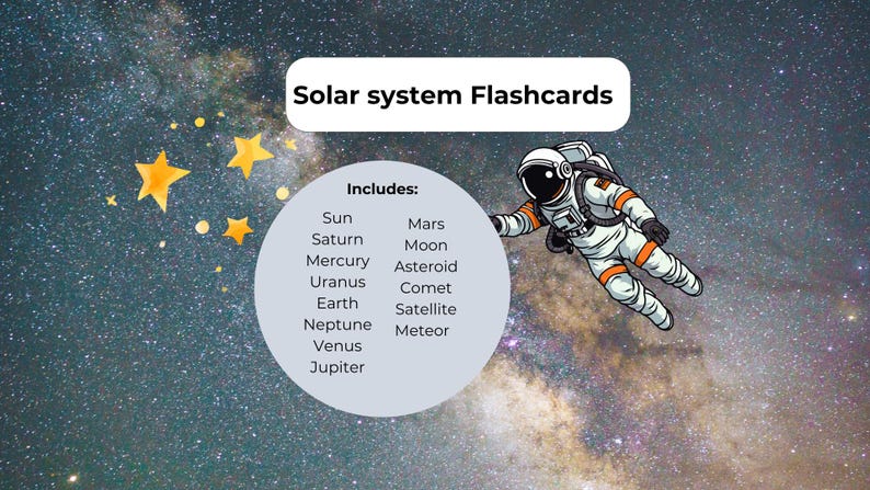 Planets Printable | Flashcards | Instant Download Solar System ...