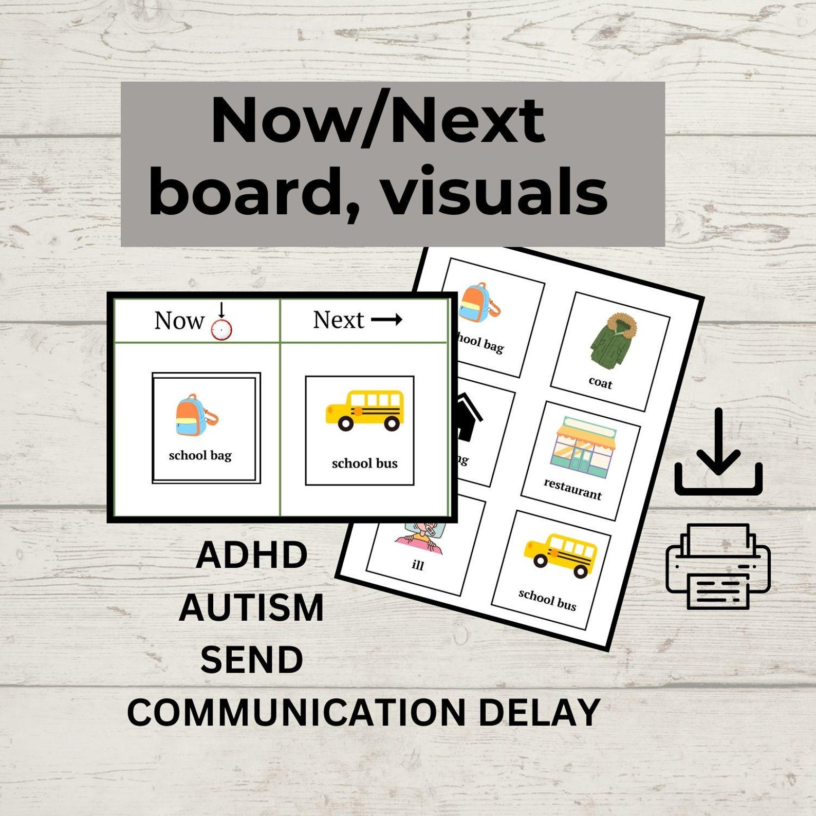 Kids Daily Routine Visual Timetable Autism Resources Classroom Now and ...
