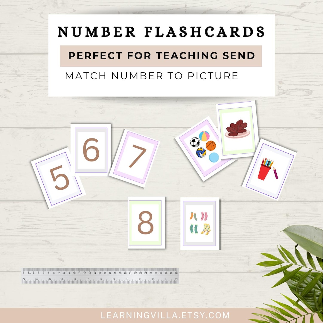Number Cards, Printable Flash Cards Activity, Educational Learning ...
