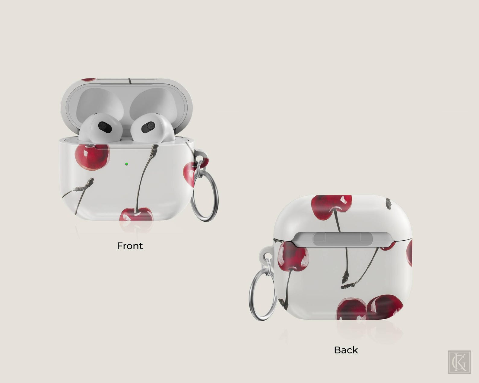 Cherry Airpods AirPod Case Airpods Pro With Keychain for 1st 2nd Gen ...