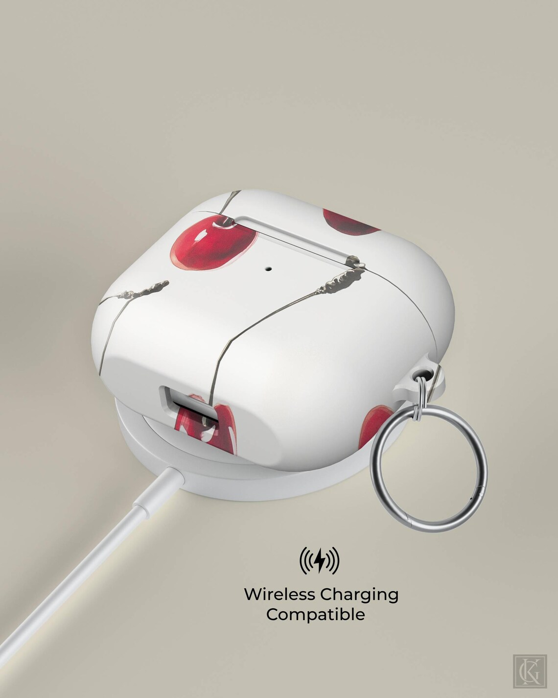 Cherry Airpods AirPod Case Airpods Pro With Keychain for 1st 2nd Gen ...