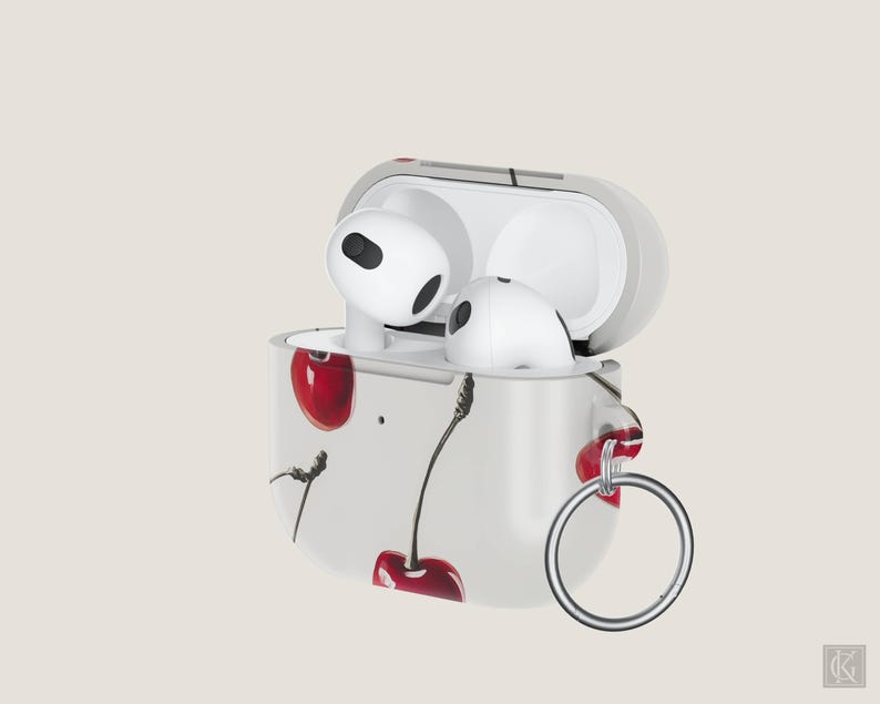 Cherry Airpods AirPod Case Airpods Pro With Keychain for 1st 2nd Gen ...