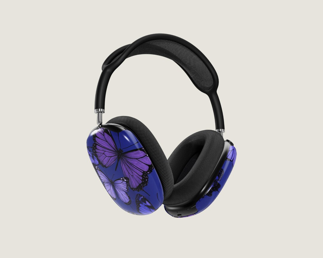 Purple Butterfly AirPod Max Covers, Apple Airpods Max Cases, Snap on ...