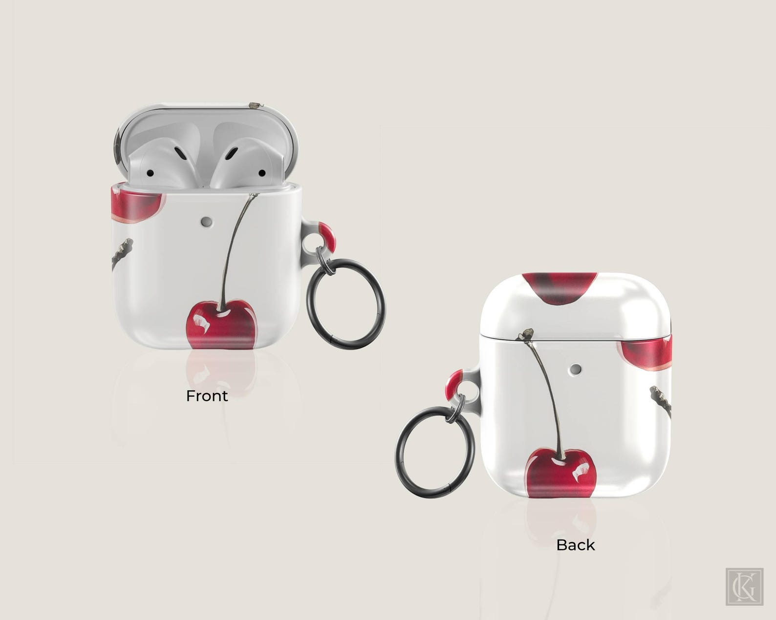 Cherry Airpods AirPod Case Airpods Pro With Keychain for 1st 2nd Gen ...