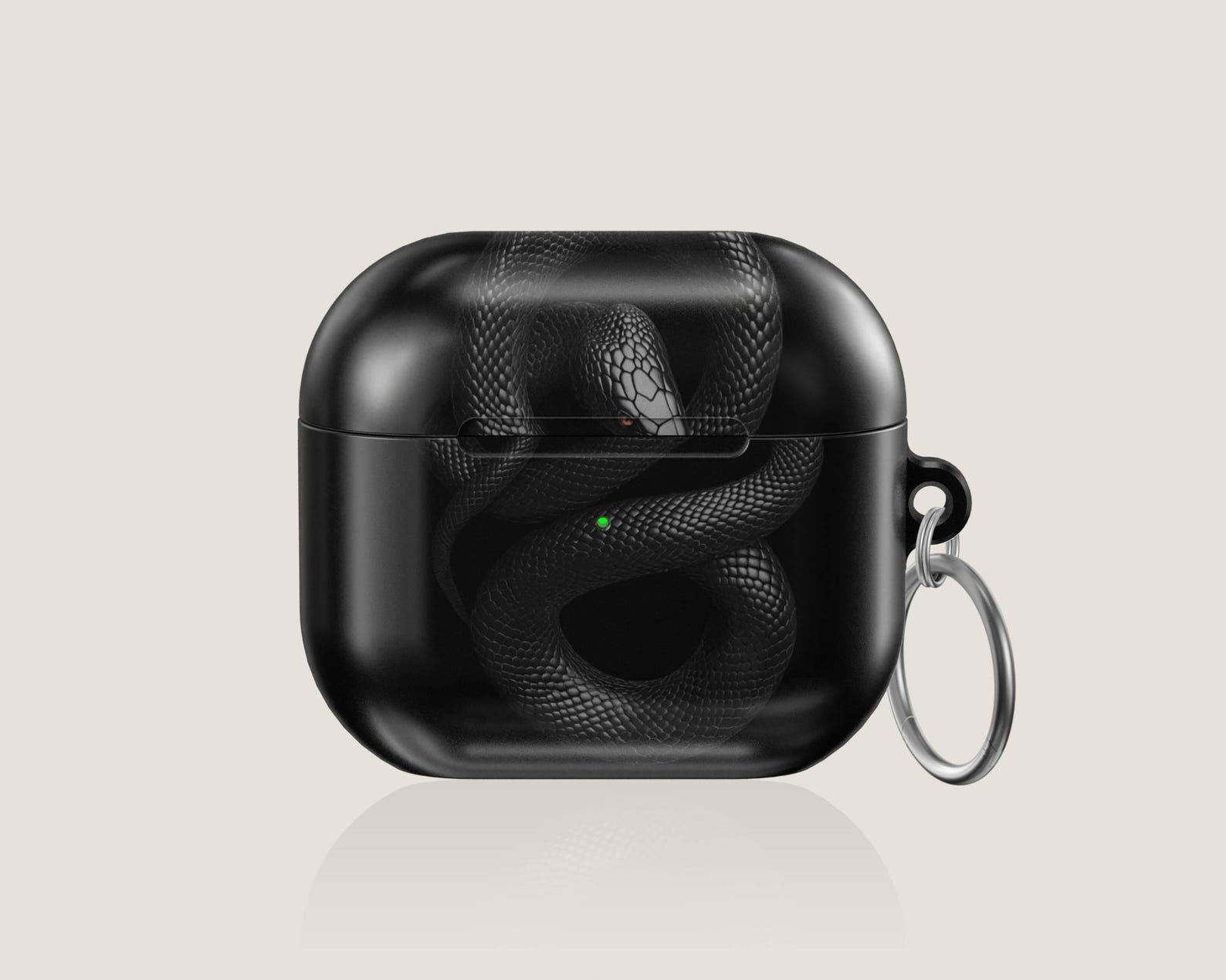 Black Snake Airpods AirPod Case Airpods Pro With Keychain for 1st 2nd ...