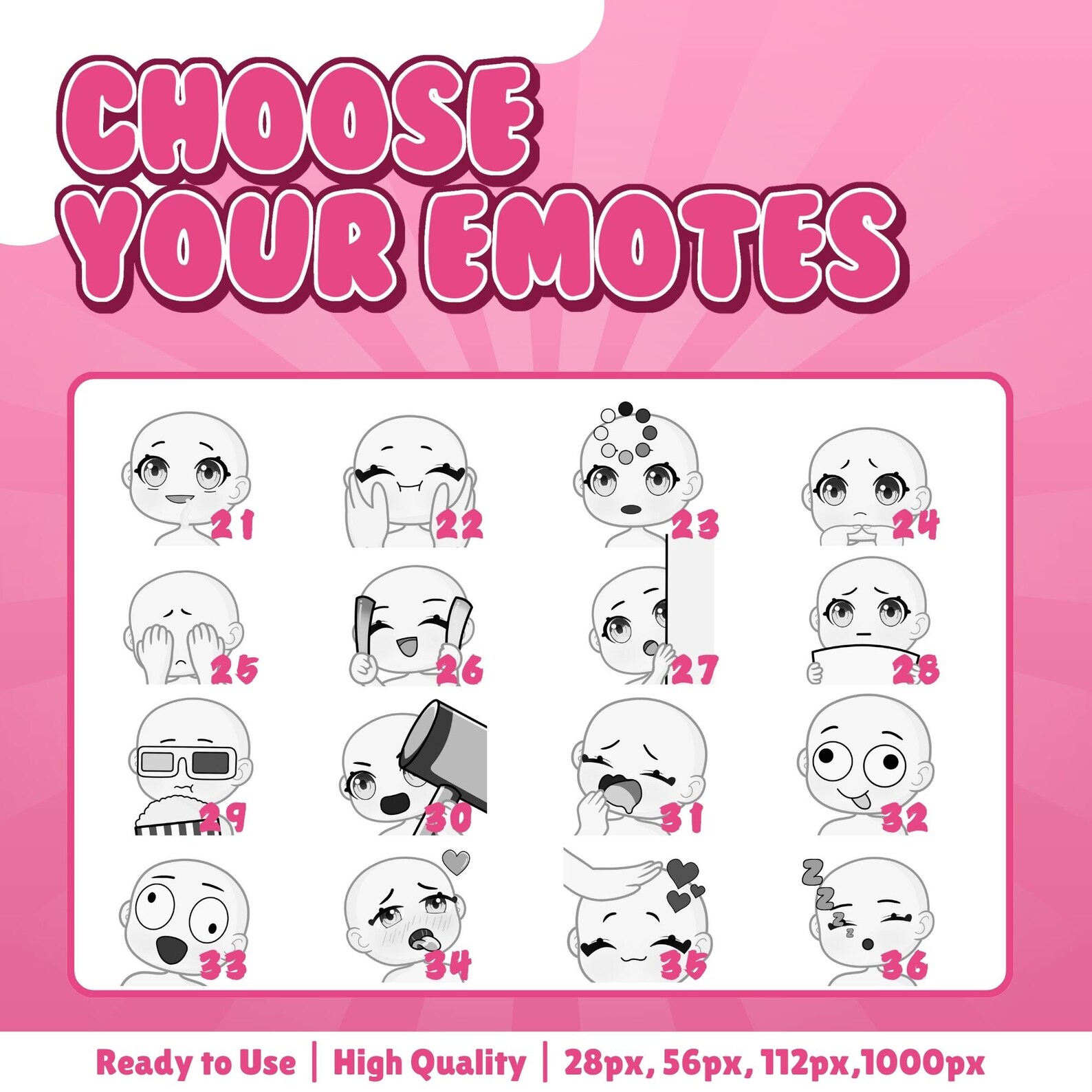 CUSTOM EMOTES Animated Emotes, Custom Twitch Emotes, Cute Emotes ...