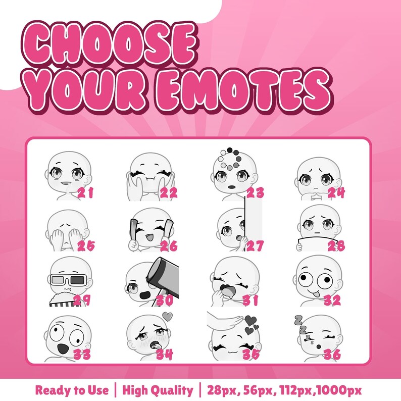 CUSTOM EMOTES Animated Emotes, Custom Twitch Emotes, Cute Emotes ...