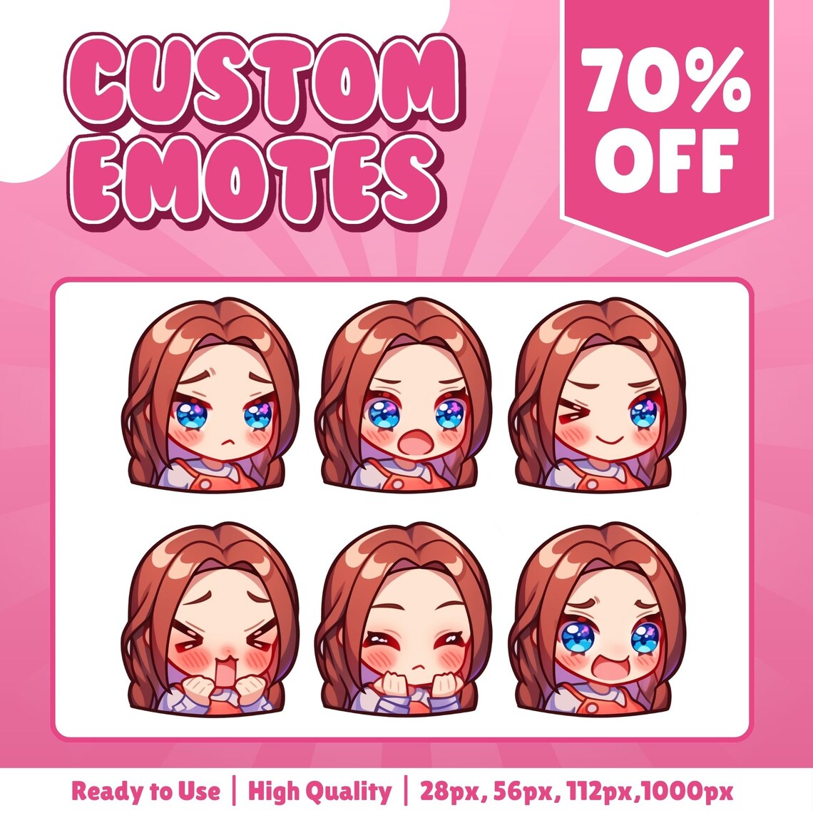 CUSTOM EMOTES Animated Emotes, Custom Twitch Emotes, Cute Emotes ...