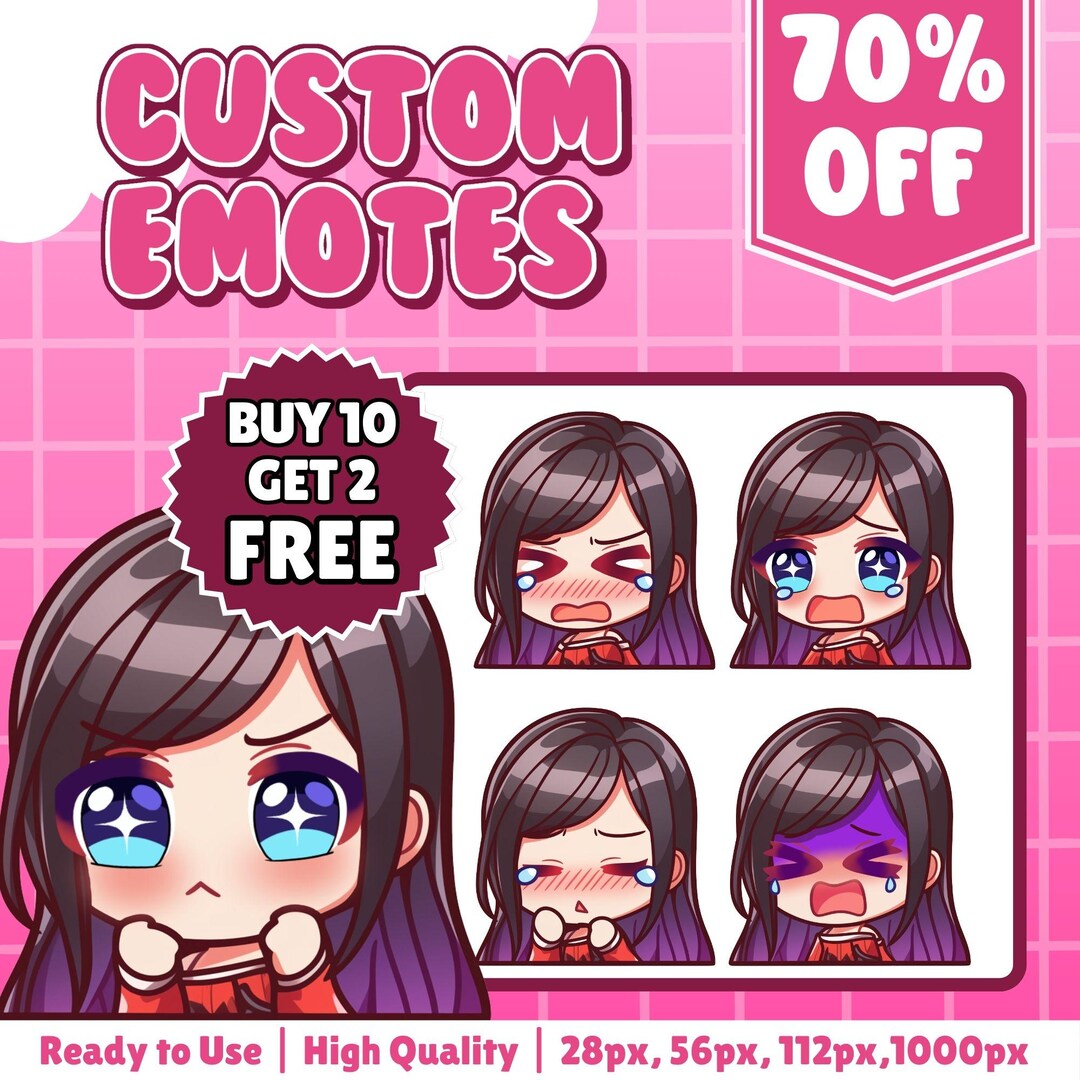 CUSTOM EMOTES Animated Emotes, Custom Twitch Emotes, Cute Emotes ...