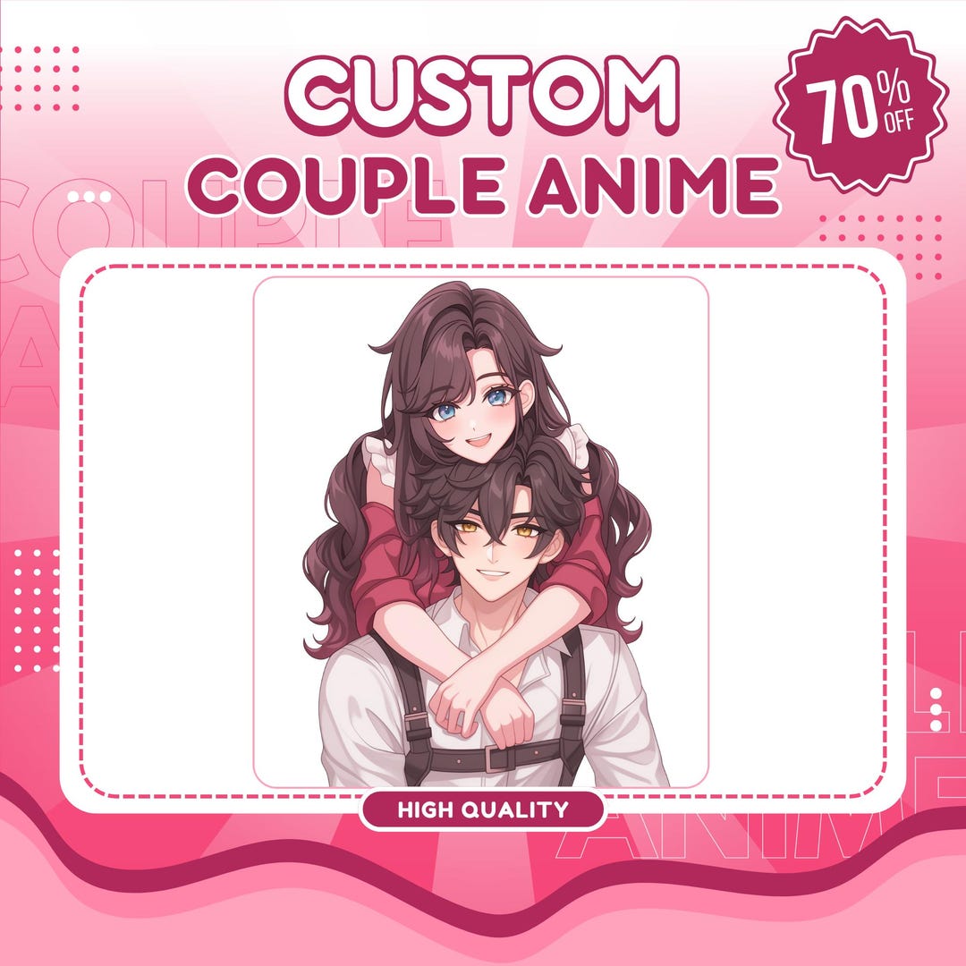 Custom Anime Portraits, Anime Couple Portrait, Anime Commission,gift ...