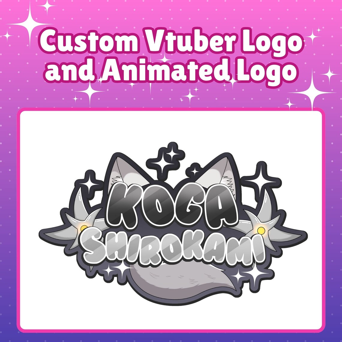 Custom Vtuber Logo Text Chibi Vtuber Logo Cute Vtuber Logo Kawaii Logo ...