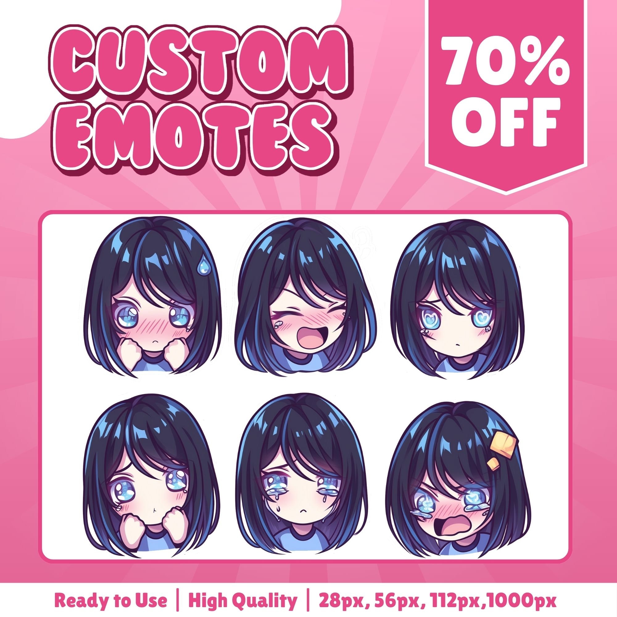 CUSTOM EMOTES Animated Emotes, Custom Twitch Emotes, Cute Emotes ...
