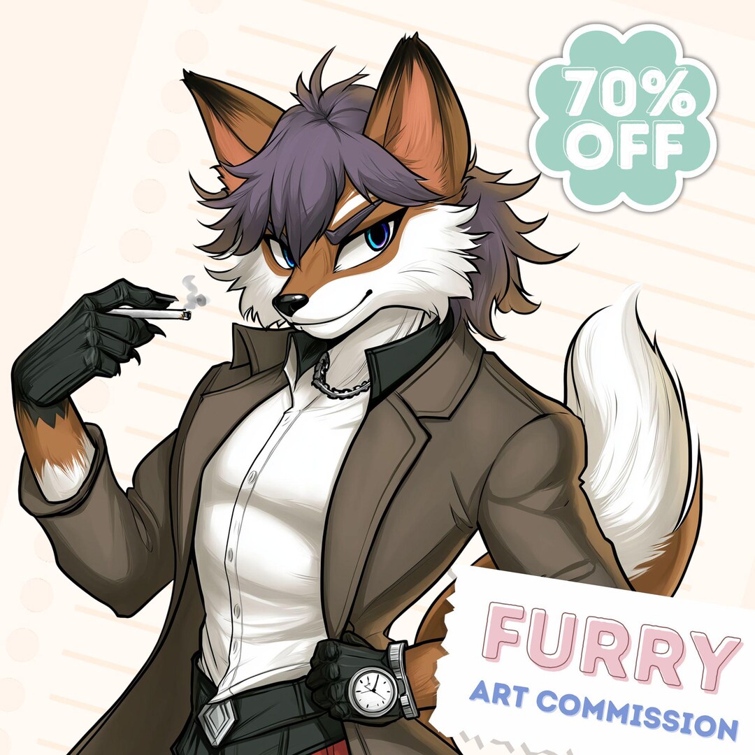 Furry Art | Anthro Avatar & Furry Headshot PFP, Custom Drawing Anime ...