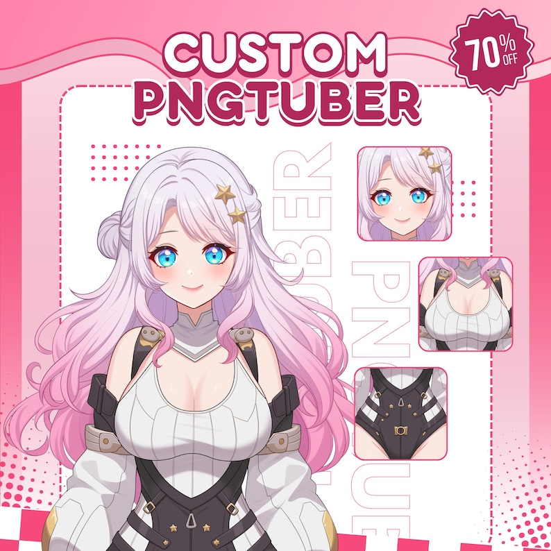 Pngtuber Avatar Custom Anime: Vtuber Model Commission - Etsy