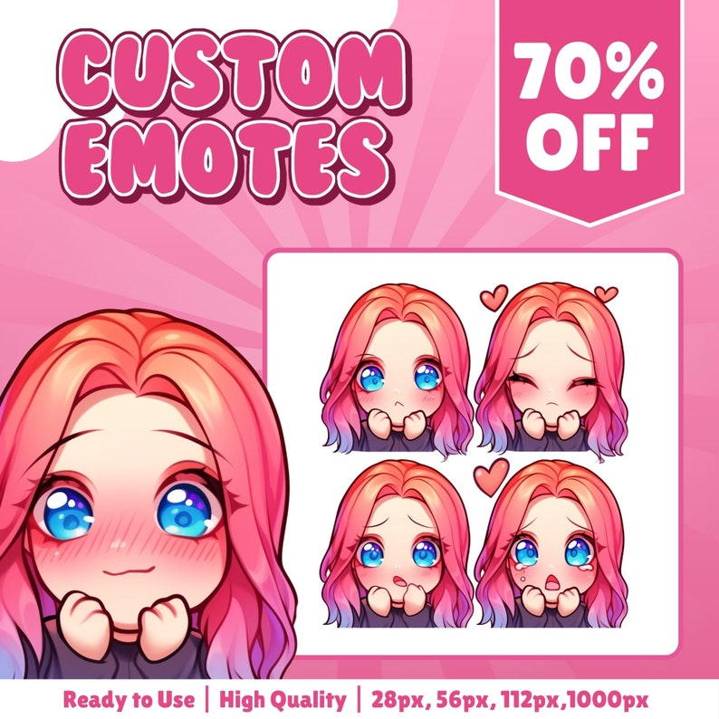 CUSTOM EMOTES Animated Emotes, Custom Twitch Emotes, Cute Emotes ...