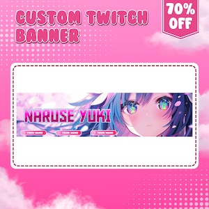 Custom Twitch Banner Cute Twitch Banner Youtube Banner Twitter Banner High Resolution Banner ...