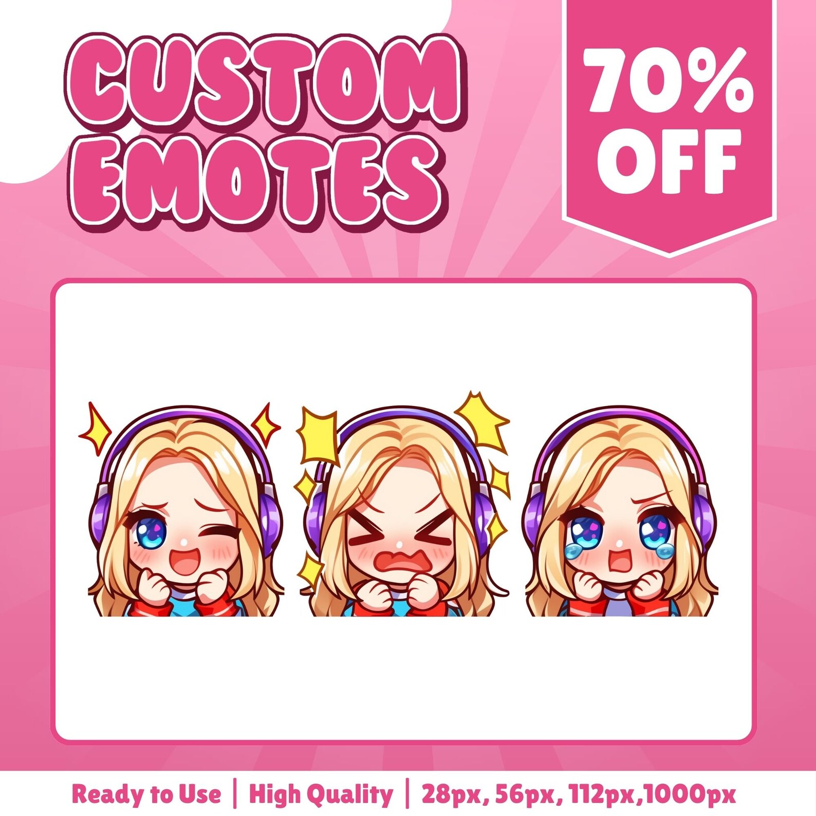 CUSTOM EMOTES Animated Emotes, Custom Twitch Emotes, Cute Emotes ...
