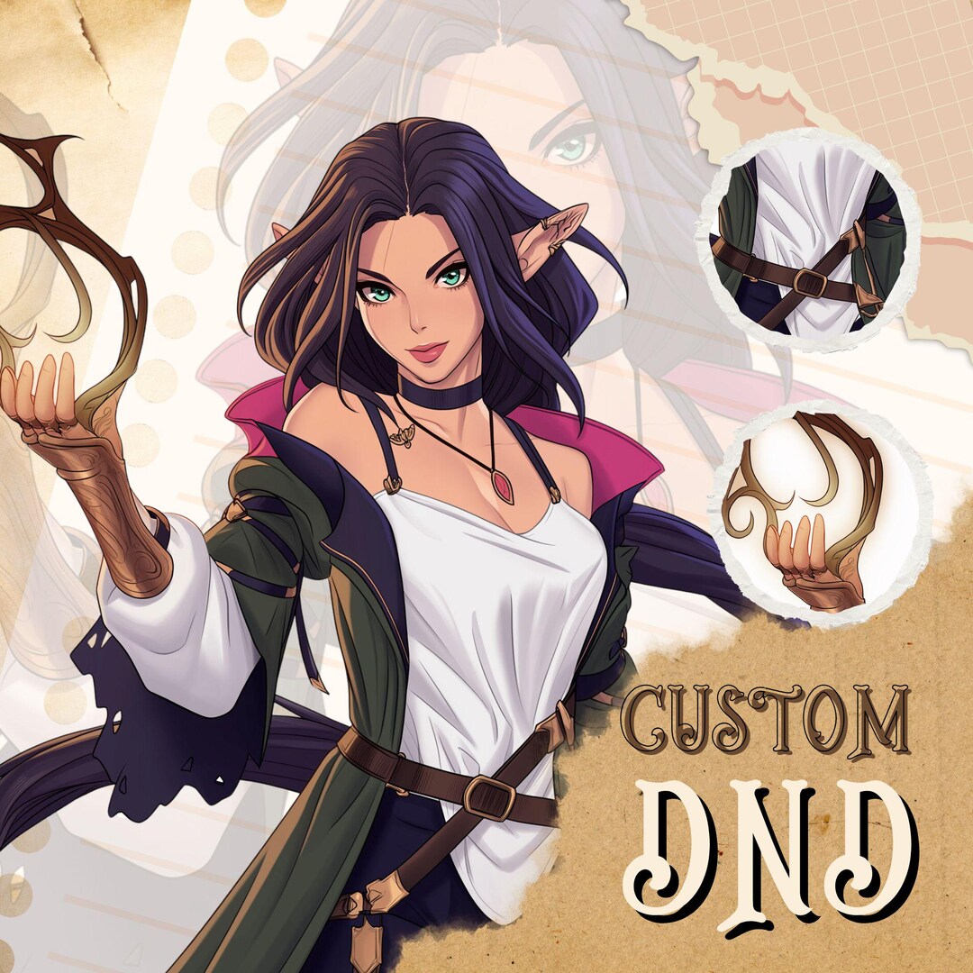 Custom Dnd Character Portrait, Fantasy Art, Dungeon and Dragons, RPG ...