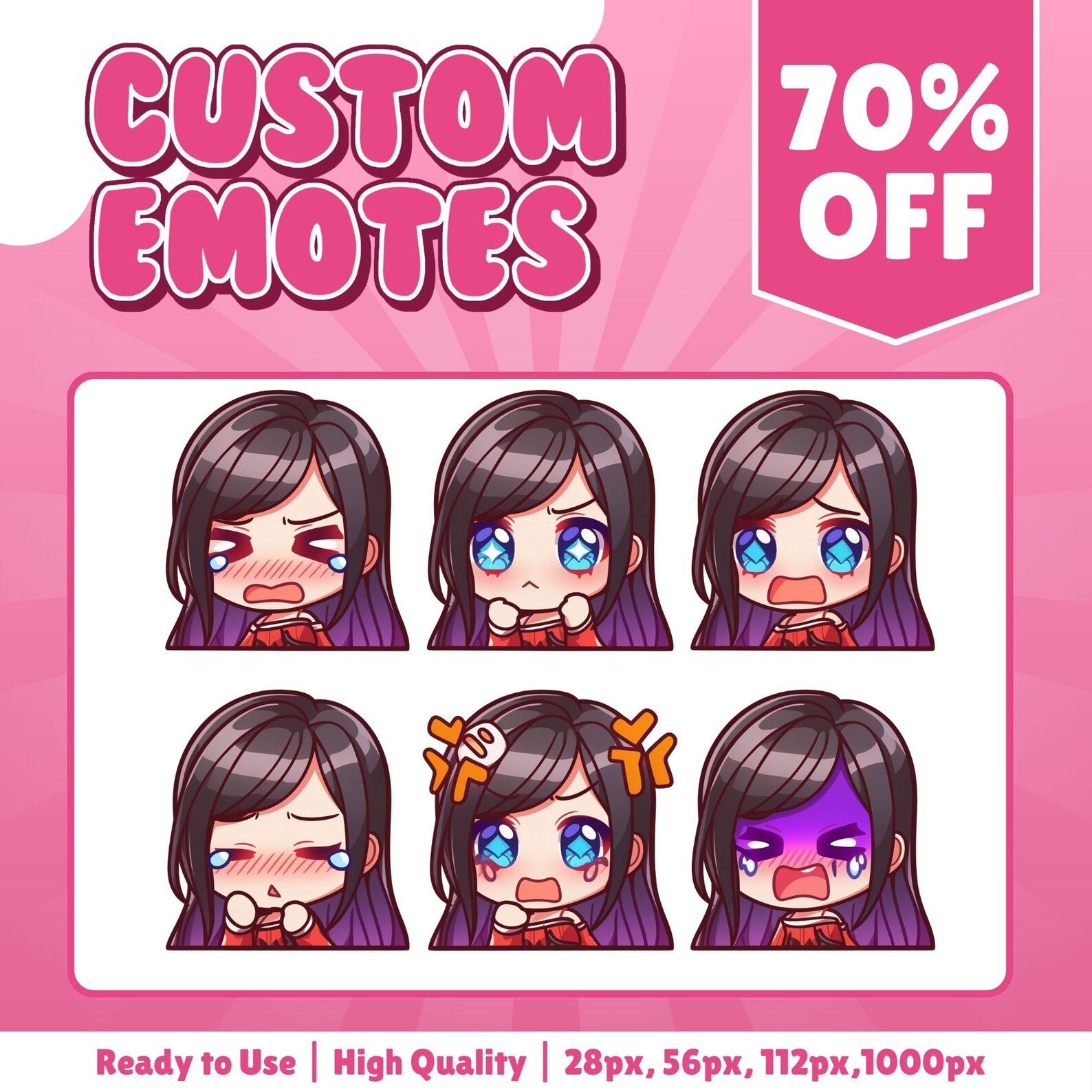 CUSTOM EMOTES Animated Emotes, Custom Twitch Emotes, Cute Emotes ...