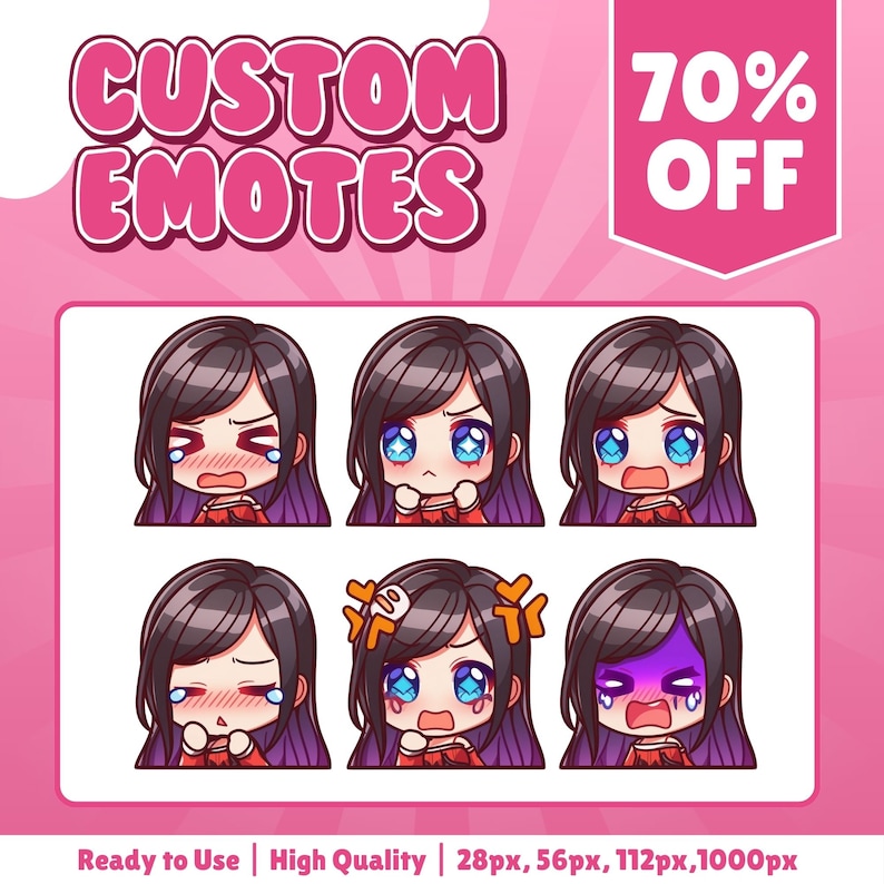 CUSTOM EMOTES Animated Emotes, Custom Twitch Emotes, Cute Emotes ...