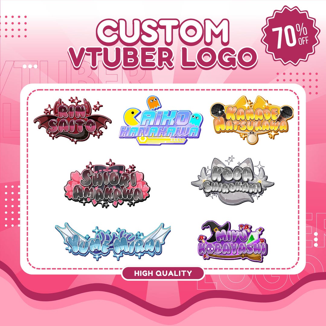 Custom Vtuber Logo | Custom Vtuber Logo Kawaii, Cute and Animated for ...