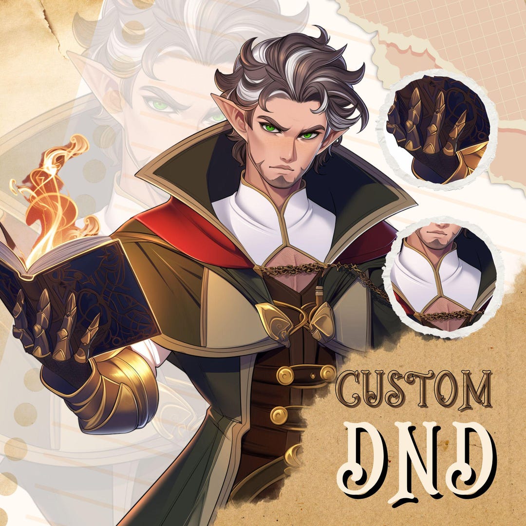 DND Character Reference Sheet, Custom Dnd Character, Fantasy Character ...