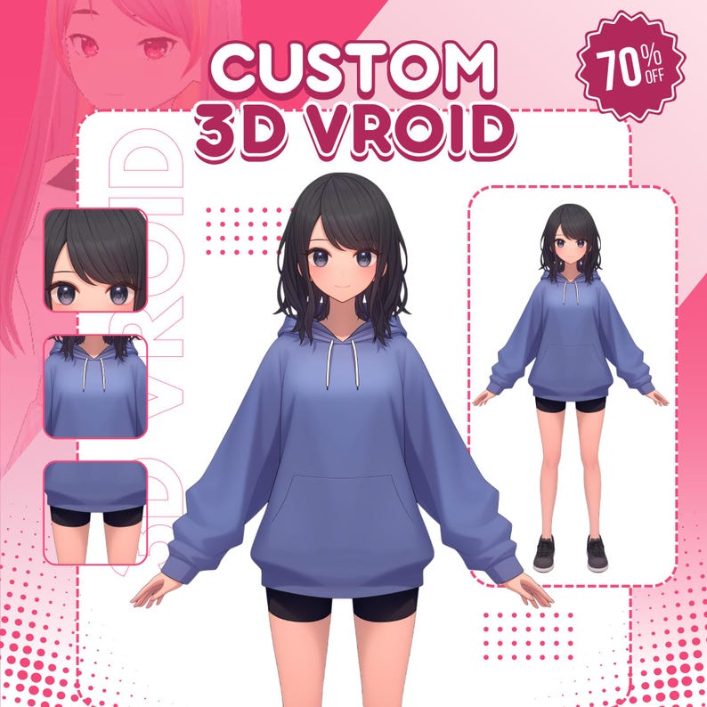 3D Vroid Vtuber Model Custom: Convert Live2d, VRM File, Vroid Anime ...