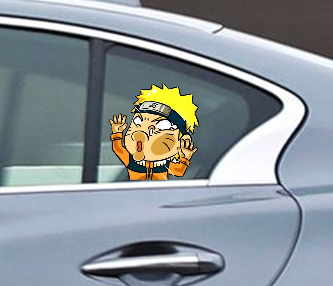 Window Peeker Sticker Funny Laptop Car Window Bumper JDM Decal Manga ...