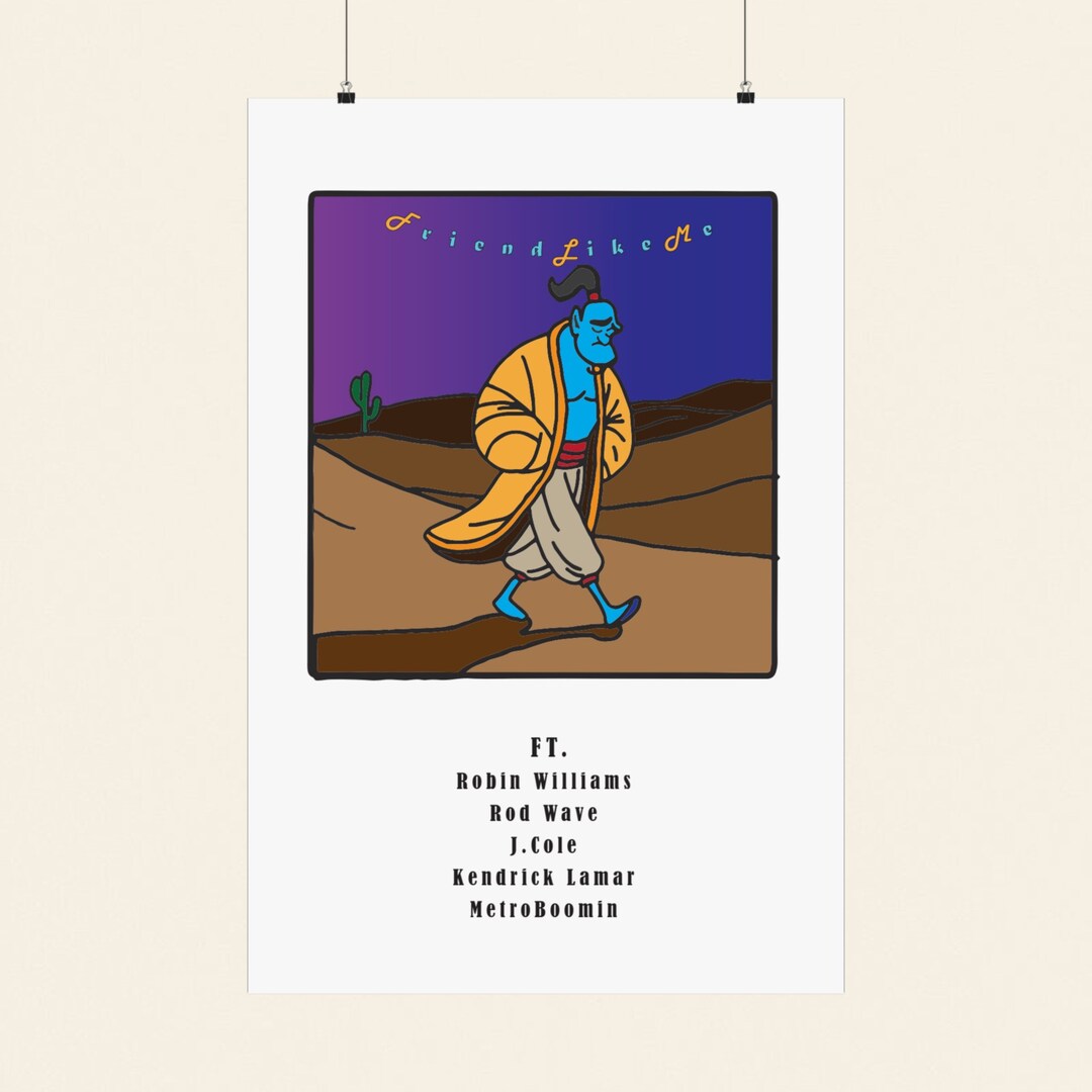 Disney Genie Rap Album Cover Poster Disney Poster Aladdin Poster Rap ...