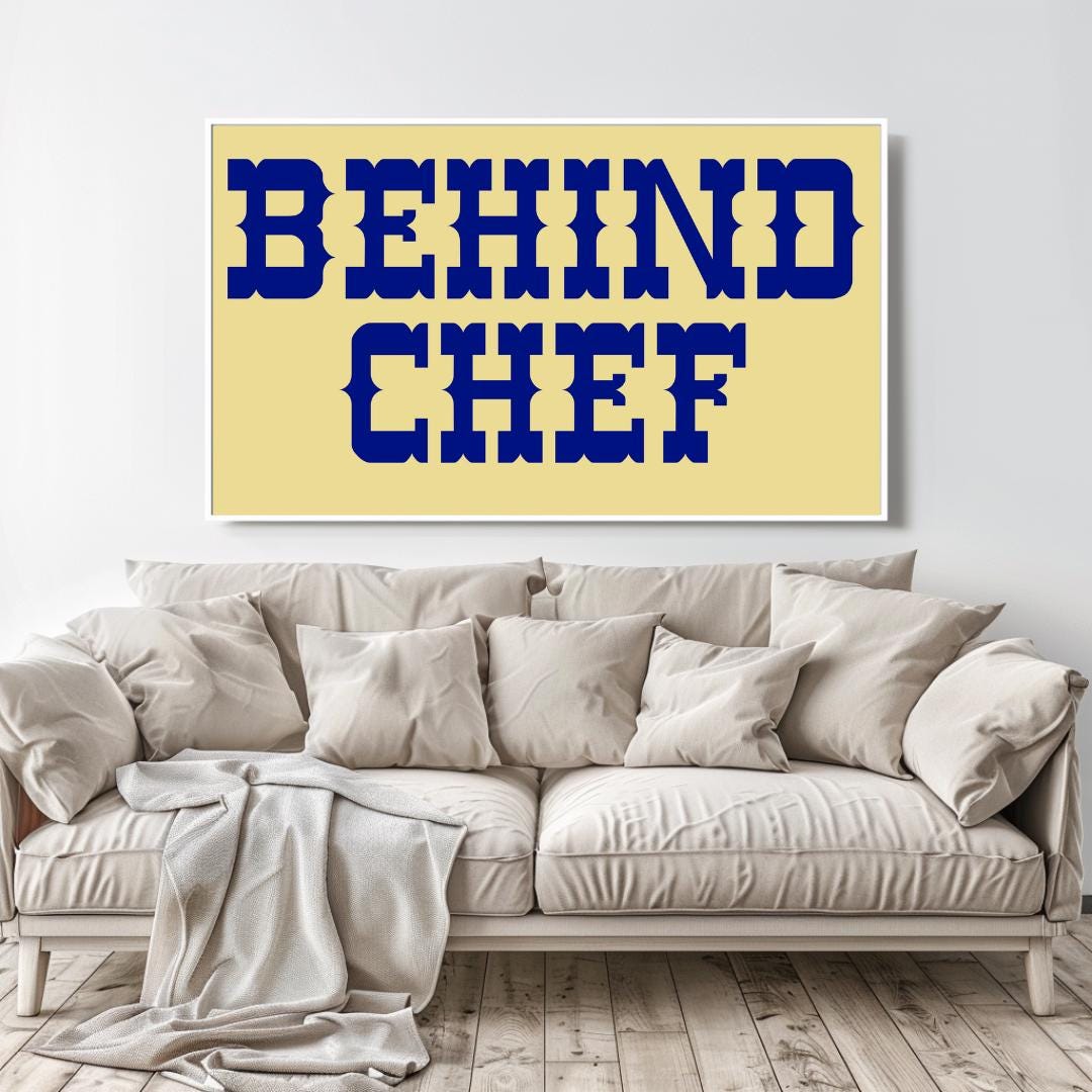 Behind Chef Art Print the Bear Print Kitchen Print the Bear Tv Show Yes ...