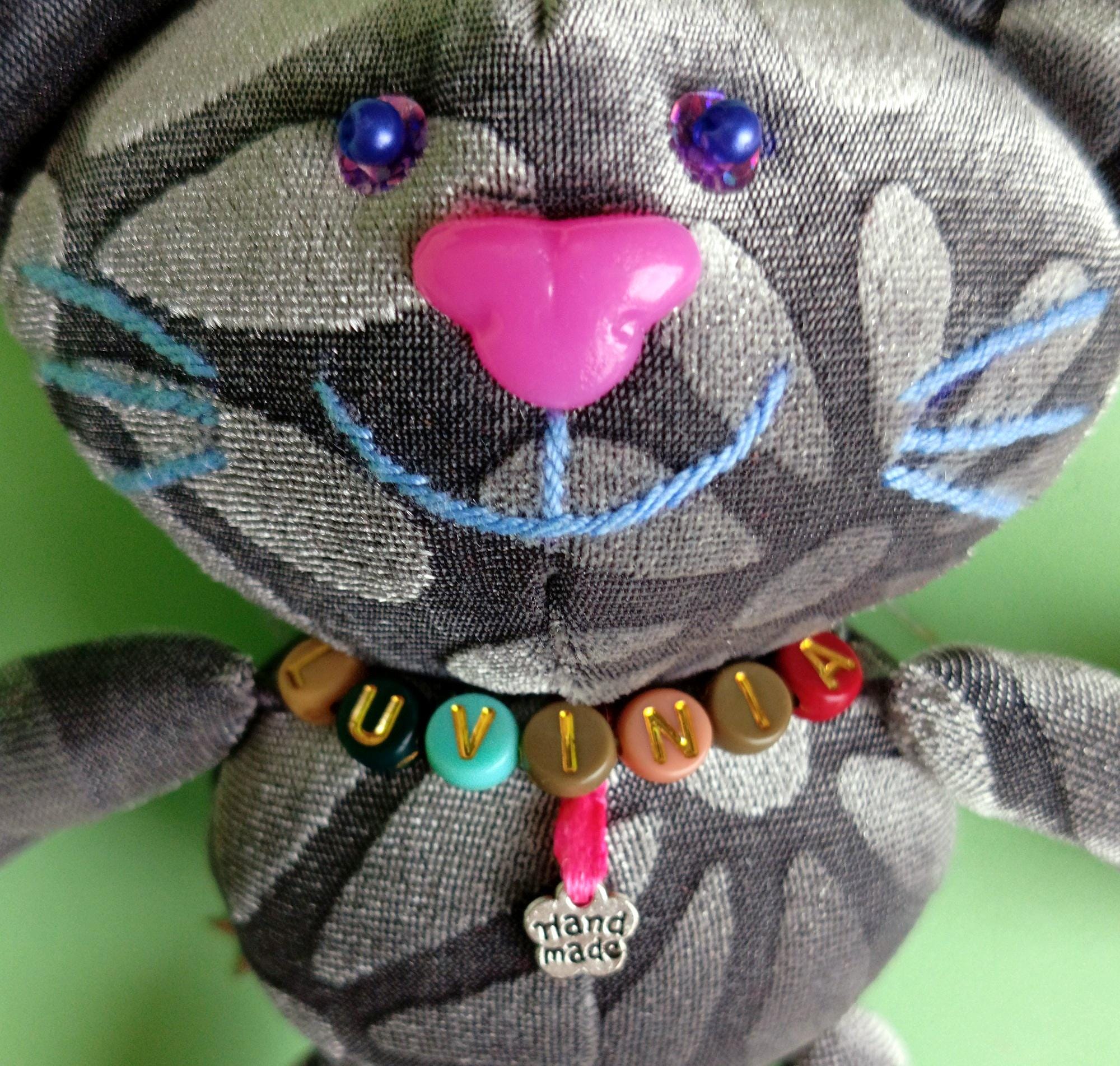 Cat Pendant Keychain for a Bag, Cat, Talisman, Velvet Animal, Small Cat ...