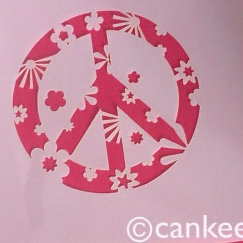 Peace Sign Stencil - Etsy