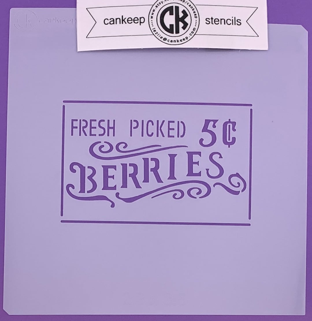 Berry Stencil/ Cookie or Craft Stencil - Etsy