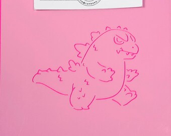 Godzilla Stencil - Etsy