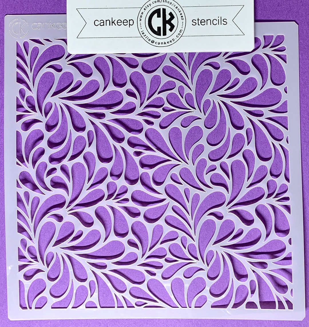 Teardrop Swirls Abstract Background/ Cookie or Craft Stencil - Etsy