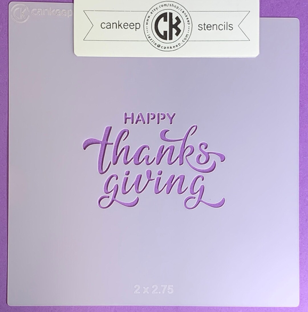 Happy Thanksgiving Script/ Cookie or Craft Stencil - Etsy