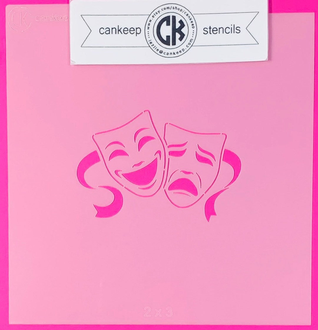 Theatre, COMEDY & TRAGEDY MASKS/ Cookie or Craft Stencils-cankeep - Etsy