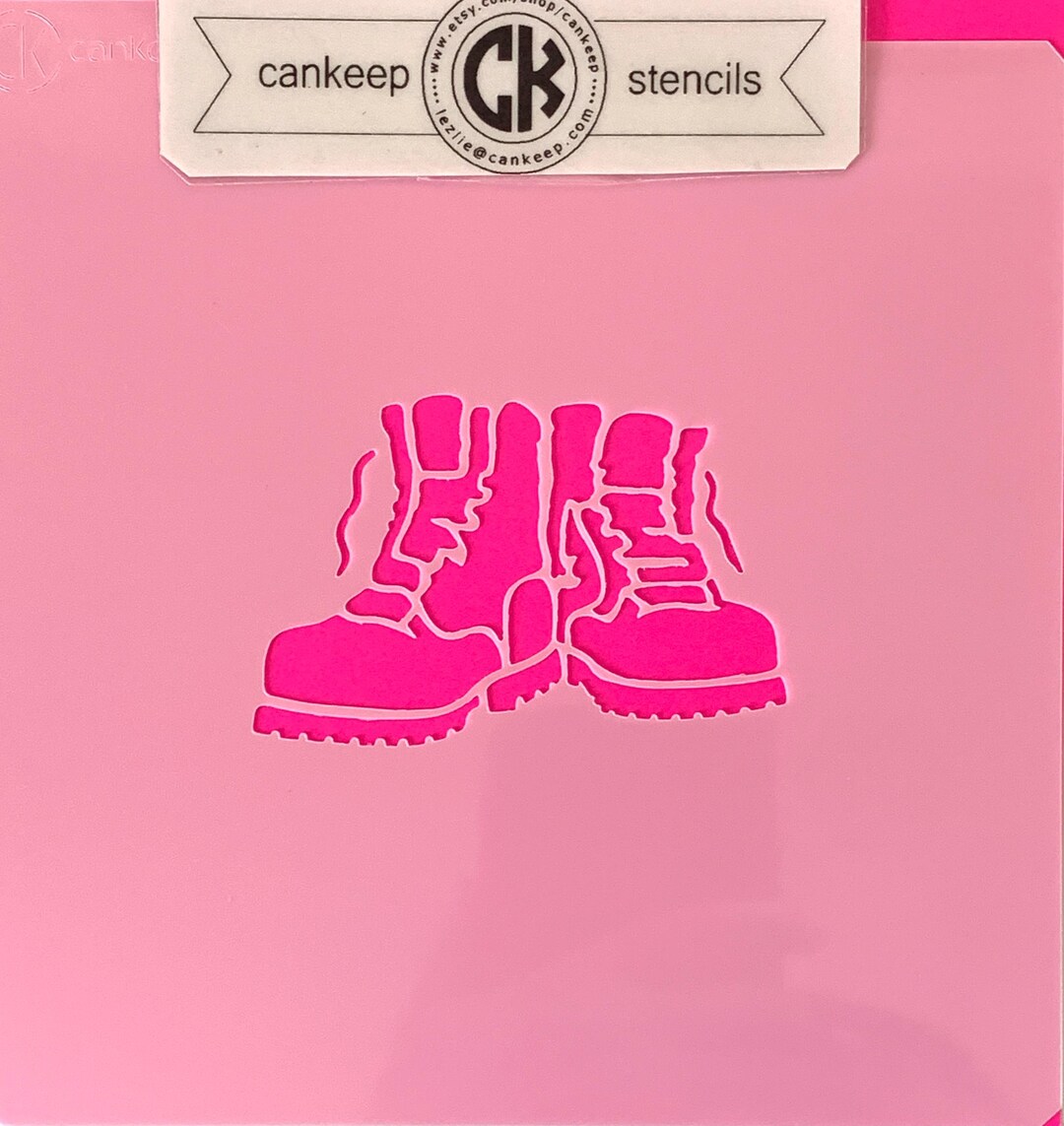 Hiking Boots/ Cookie or Craft Stencil - Etsy