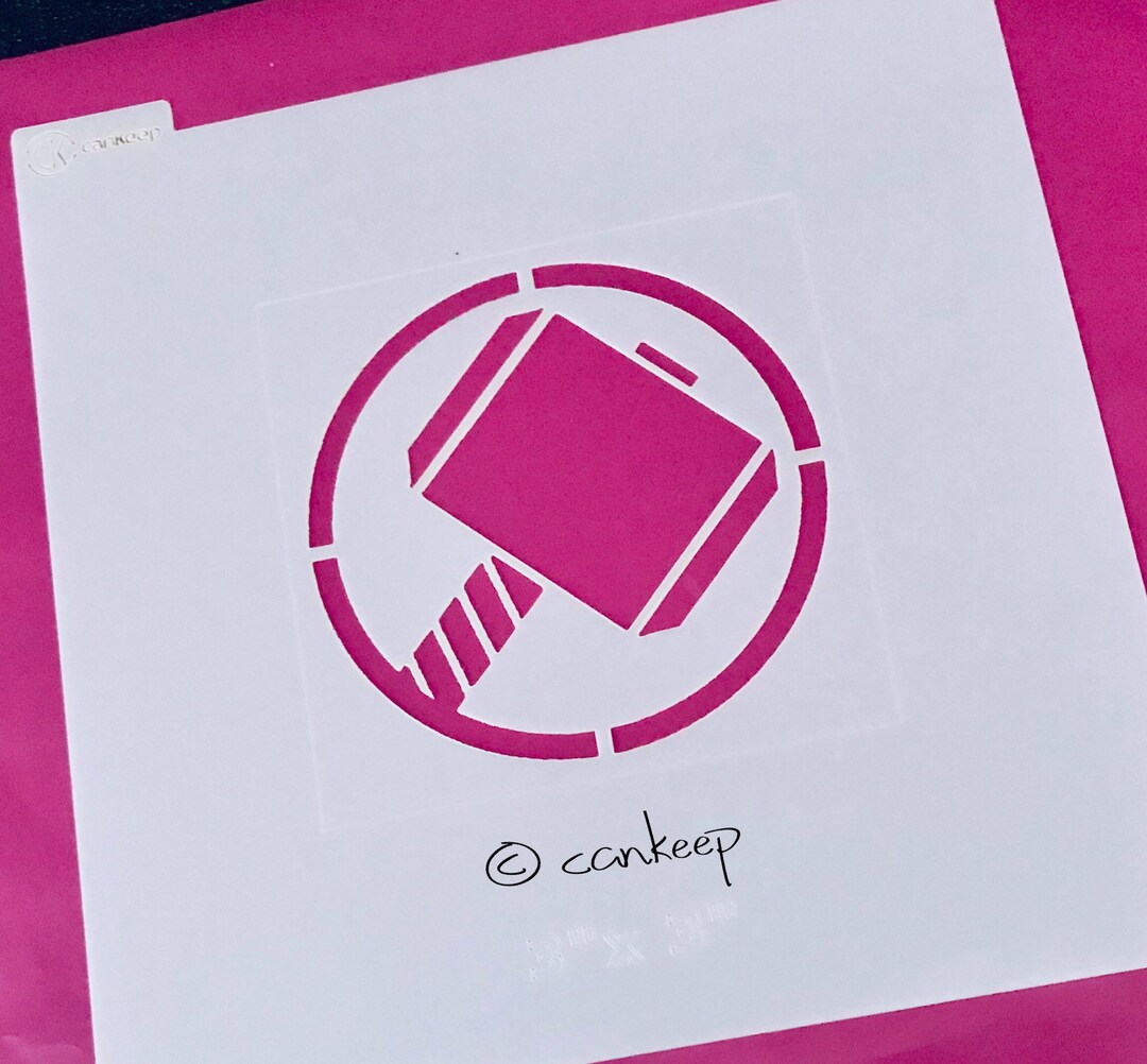 Cookie Stencil Thor's Hammer Stencil-laser Cut Stencils - Etsy Australia