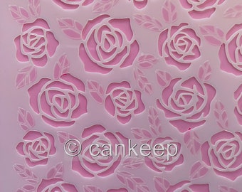 Rose Cookie Stencil | Etsy