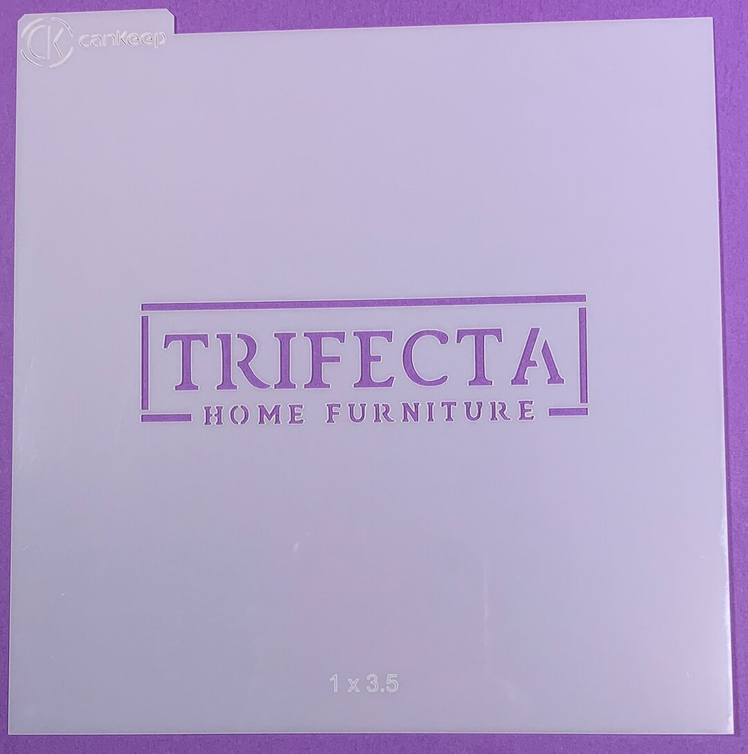 Custom Trifecta Logo Cookie or Craft Stencil by Cankeep - Etsy