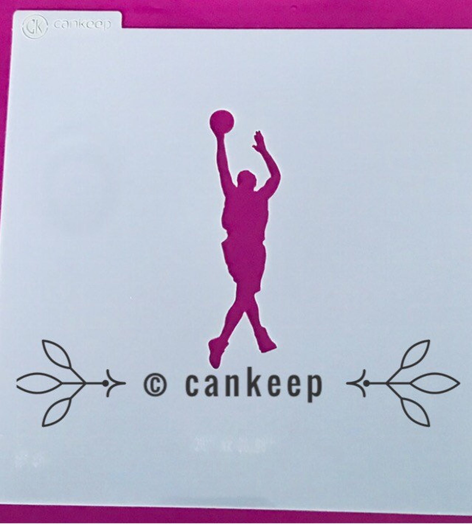 Stencil Basketball Player 5-laser Cut Stencils - Etsy