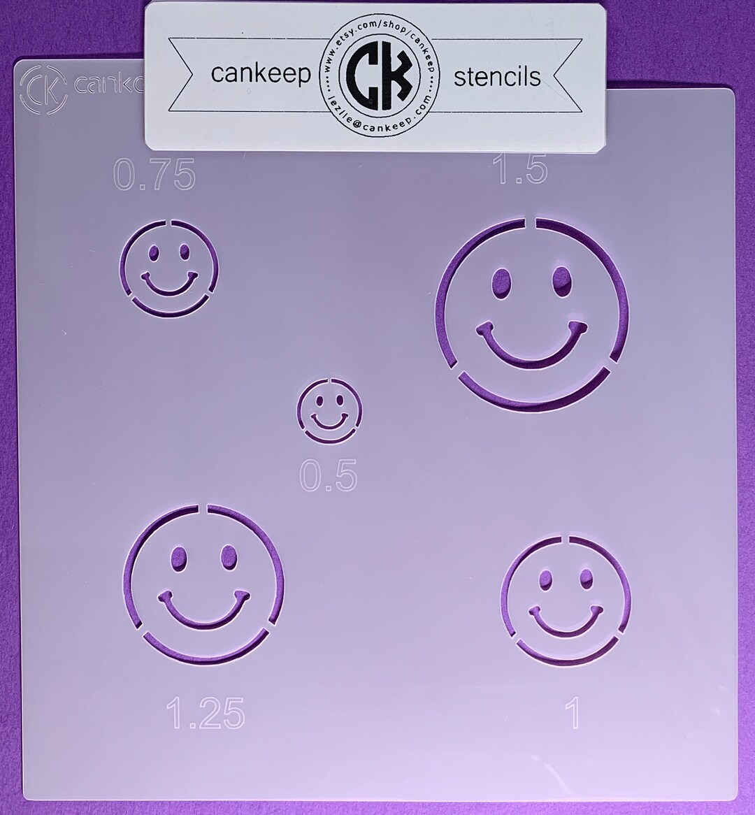 Smiley Face / Cookie or Craft Stencil - Etsy