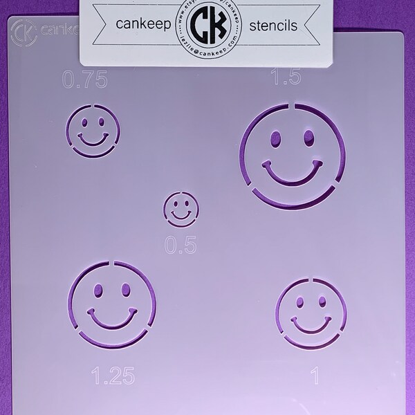 Smiley Face Stencil - Etsy