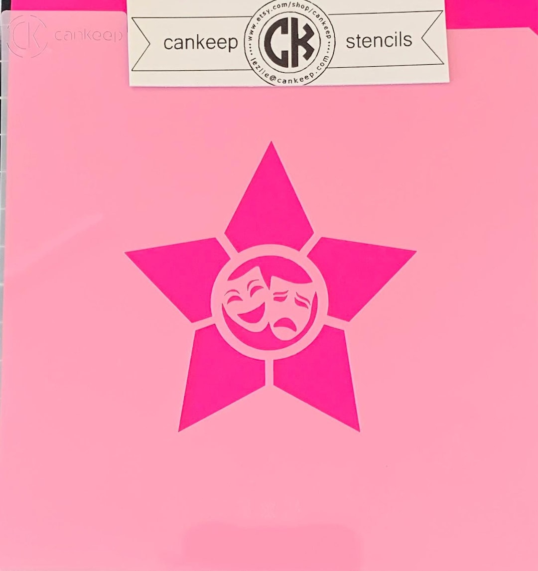 Theatre, COMEDY & TRAGEDY MASKS in Star/ Cookie or Craft Stencils ...