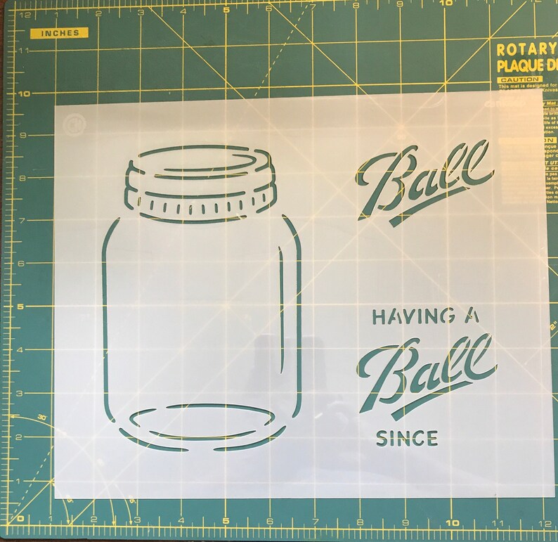 Large 7" Tall Mason Jar Stencil -laser Cut- Cankeep - Etsy