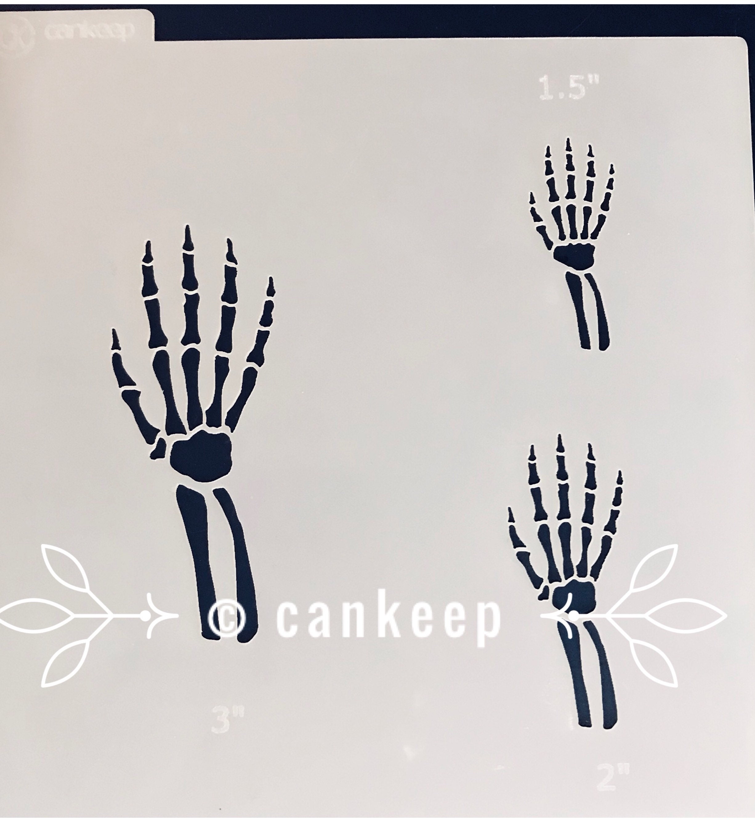 Halloween Skeleton Hand-/ Cookie or Craft Stencil by Cankeep - Etsy
