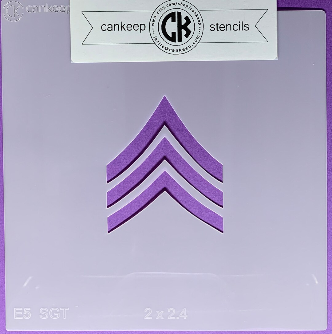 Military Army E-5 SGT Rank Logo/cookie or Craft Stencil - Etsy